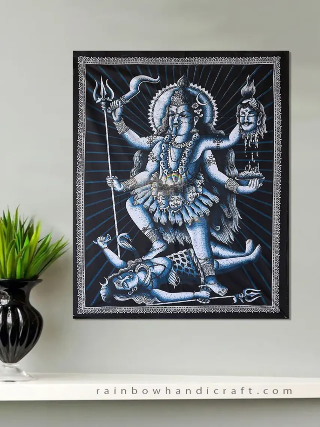 Hindu Goddess Kali Batik Wall Tapestry for Invoke Strength ...